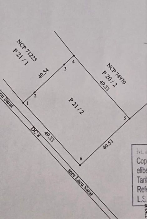 Teren Lacu Sarat 2000mp 50x40 Drumul Garii asfalt variante auto Lacu Sarat • OLX.ro