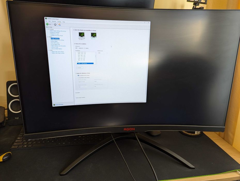 Monitor AOC Agon Curbat VA 32" 2560x1440 144hz FreeSync/G-Sync Comp ...