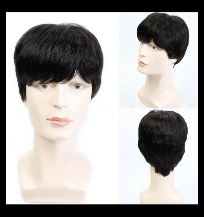 Peruca NEAGRA scurta BARBAT (imita par natural) Bucuresti Sectorul 5 ...