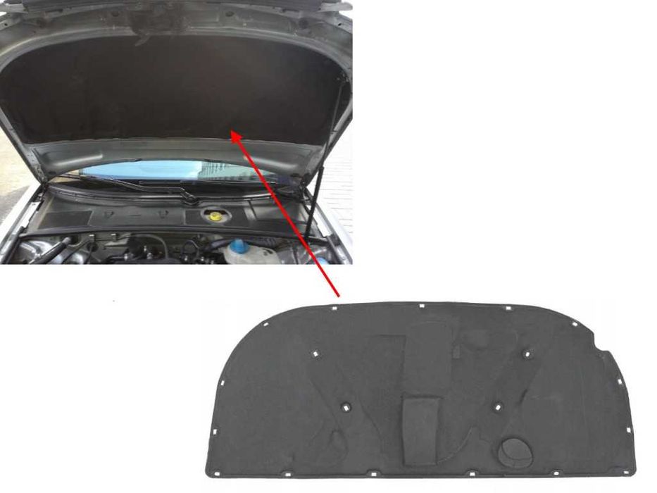 Изолация за преден капак на Audi Q5 8R,A4 B6,A4 B7,A6 C6 / Ауди гр ...