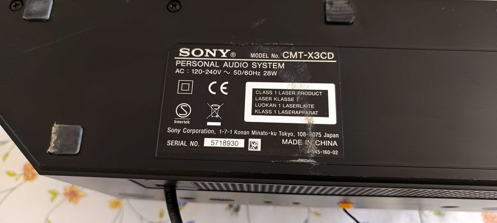 Boxa sistem audio Sony CMT-X3CD Bluetooth NFC Aux In Radio USB CD Buzau ...