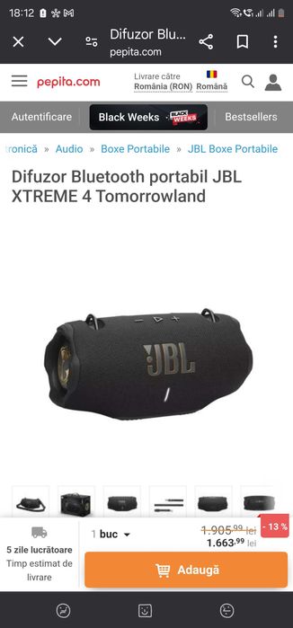 Boxa Portabila Jbl Xtreme 4 TOMORROWLAND By Harman Kardon Ilfov Baneasa • OLX.ro