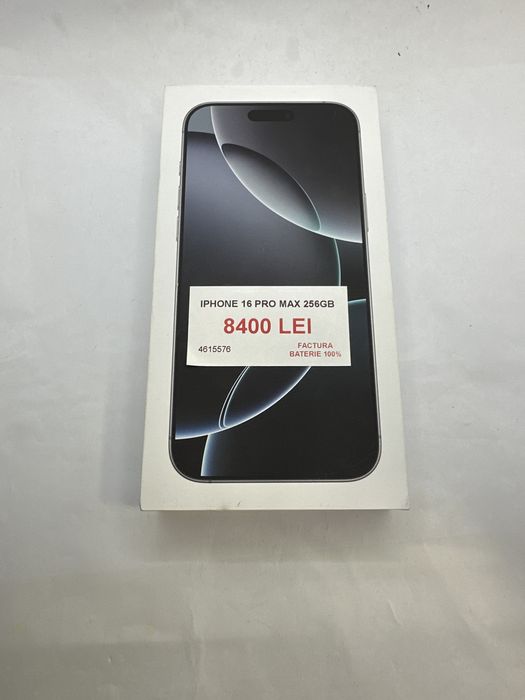 Iphone 16 Pro Max 256gb Factura Ro •Amanet Crangasi Lazar•46155 Bucuresti Sectorul 6 • OLX.ro