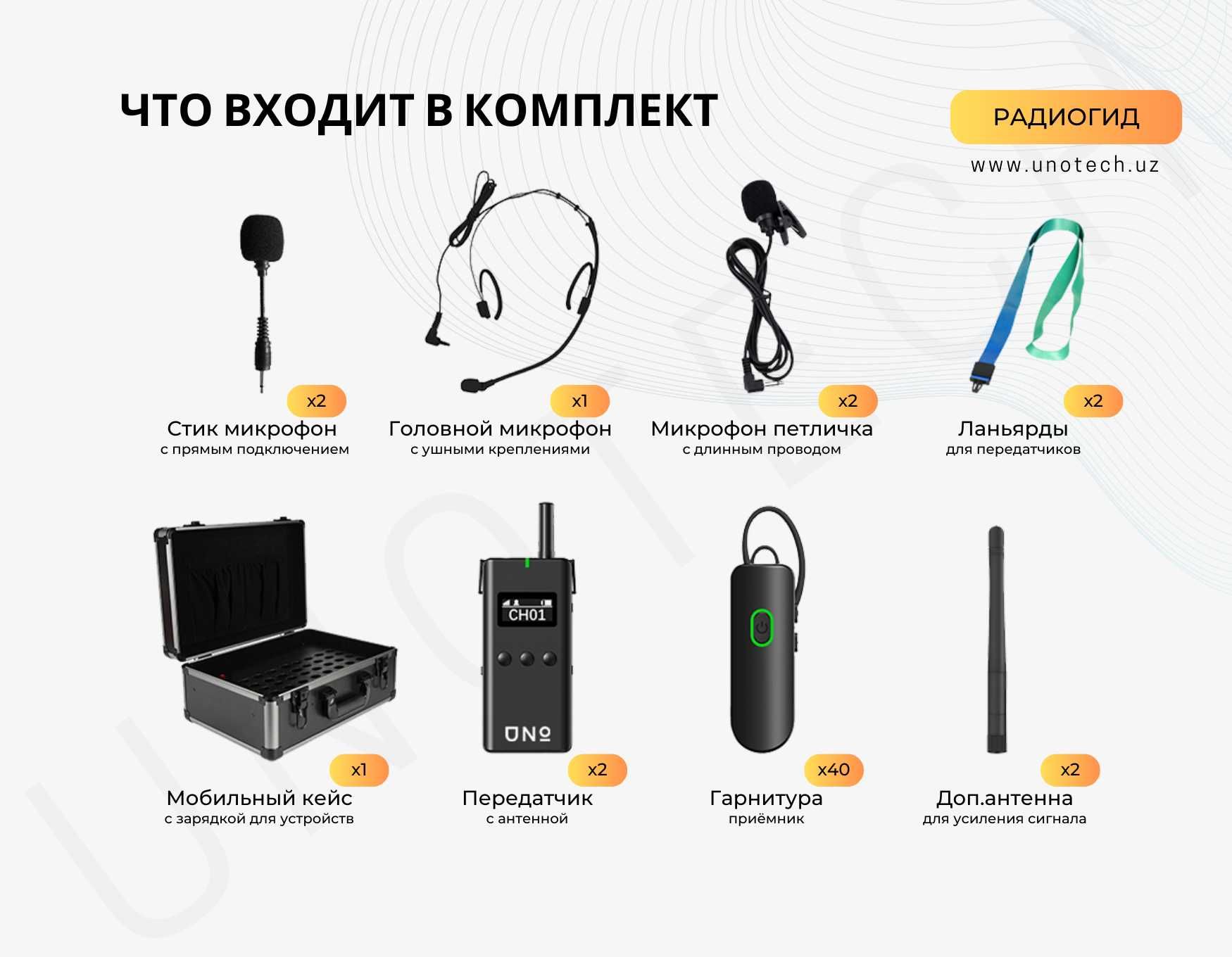 Радиогид UNO TECH - Цифровая беспроводная система для экскурсий: 3 899 ...