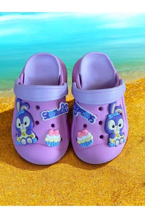 Papuci tip crocs cresa/gradinita pentru copii cu decoratiuni ,KOMAZI ...