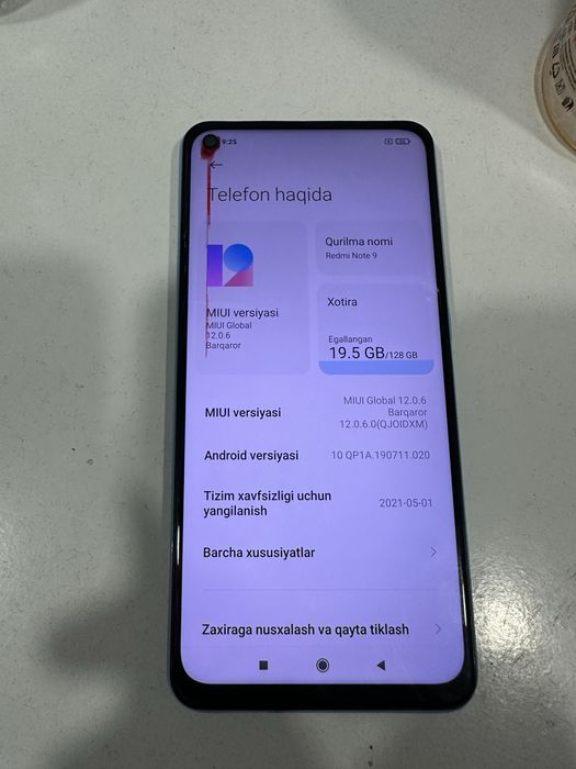 Redmi Not 9 128Gb: 450 000 сум - Мобильные телефоны Ташкент на Olx