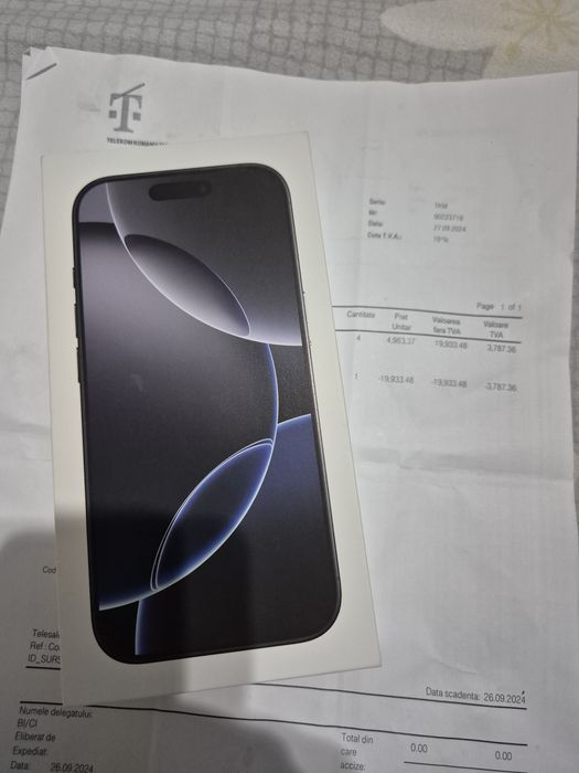 Iphone 16 Pro 128gb - Sigilat - Liber de rețea - ALB - Factura Bucuresti Sectorul 3 • OLX.ro