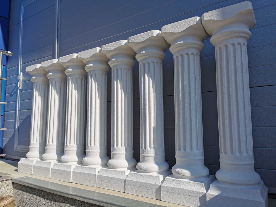 Coloana Stalp decorativ rotund din polistiren, 90 cm, alba tratata Cluj ...