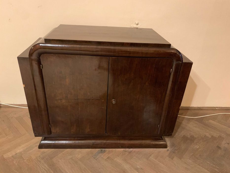 Mobila veche living bufet vitrina lemn masiv vechi vintage retro ...