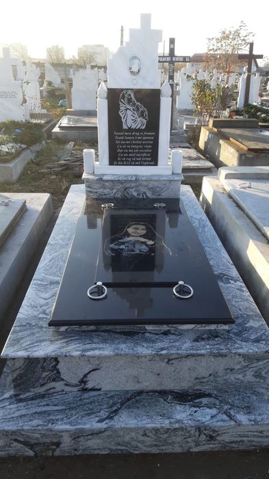 Placari morminte, cruci monumente funerare granit marmura restaurari ...