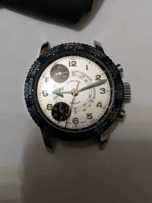 Cimier Sport Chronograph Швейцарски механичен часовник от 70-те гр ...