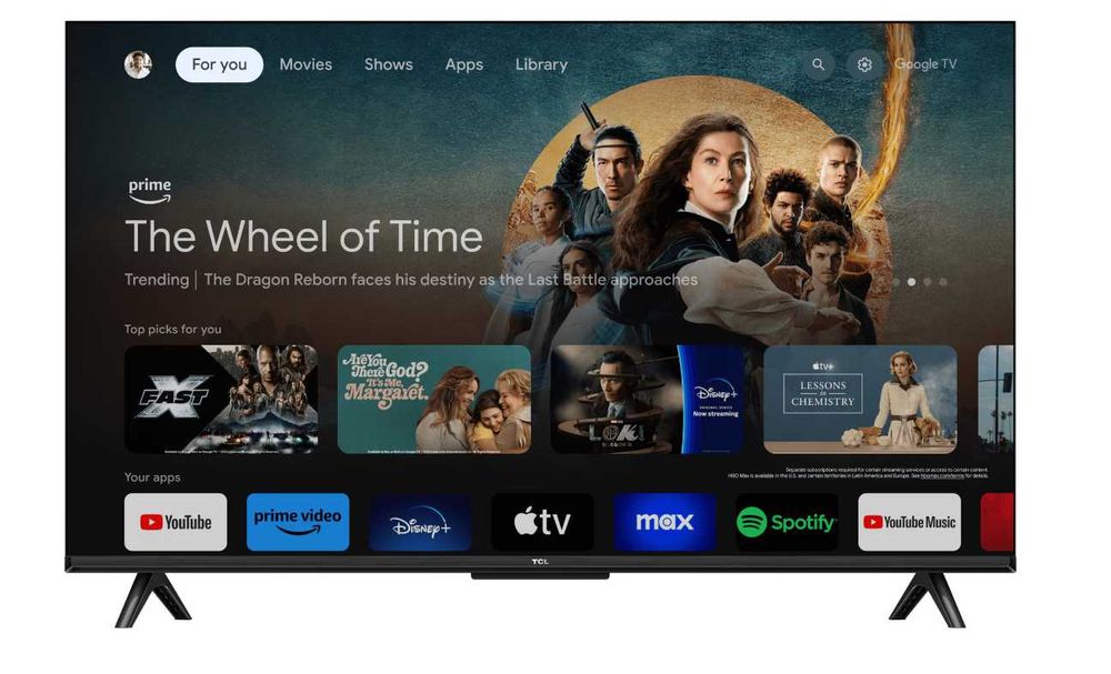 Телевизор TCL LED 43P655, 43" Smart Google TV,4K Ultra HD(Модел 2024 ...