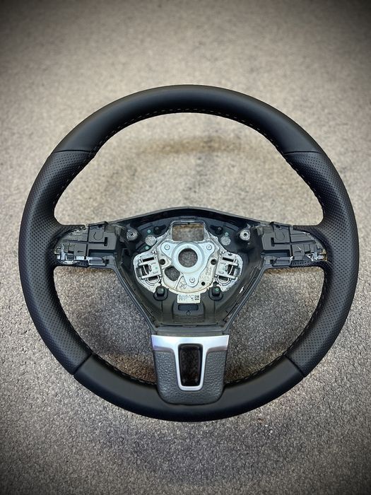 Volan piele Nappa VW Passat B7 Golf 6 Touran Jetta Tiguan 2010-2016 ...