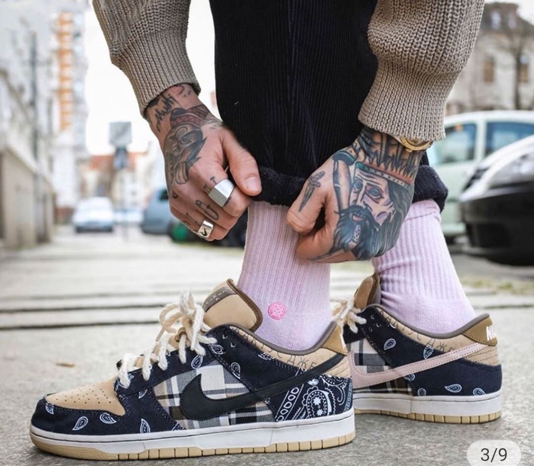 Кроссовки Nike SB Dunk Low Travis Scott Cashew flower Travis Scott: 24 ...
