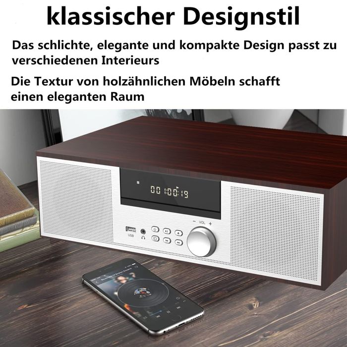 Винтидж домашна Hi-Fi Стерео система HANLIM HL-816 40W Bluetooth/CD/FM ...