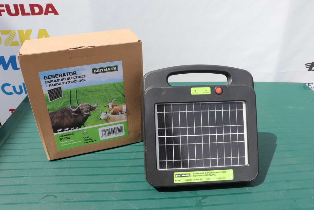 Gard Electric cu panou solar pentru Vaci Generator 1.85 Jouli Britmann ...