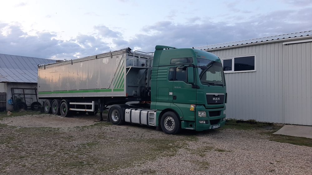 Ansamblu cereale Man TGX si bena STAS 60 mc Pitesti • OLX.ro
