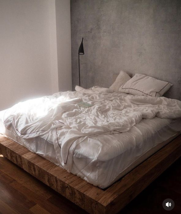 Pat matrimonial plutitor “floating bed” lemn stejar URBAN WOOD Cluj ...