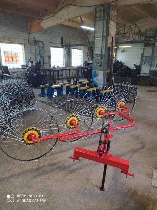 Grebla Greblatoare tip soare cu 4 sori rotativa motocultor / tractoare ...