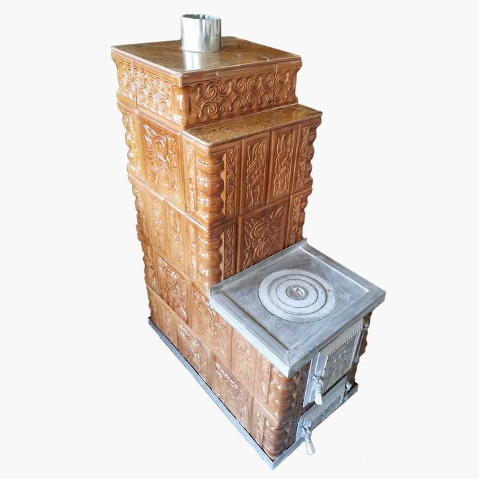 Soba de teracota de gatit cu plita pe roti Corbi • OLX.ro