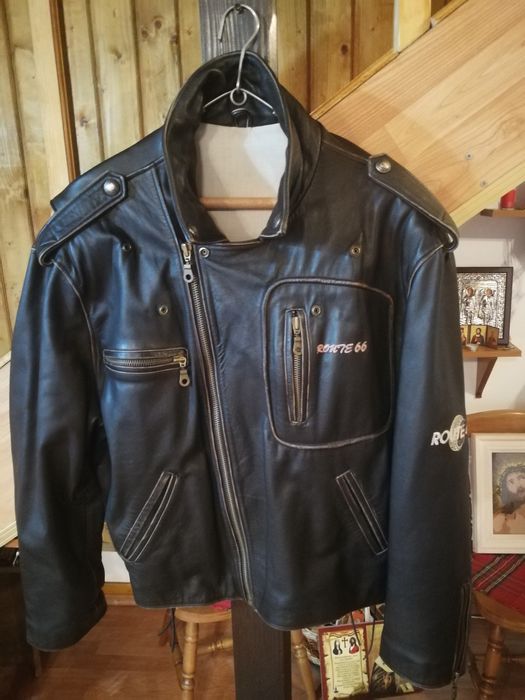 Geaca Vintage Route 66 Indian Skull(editie limitat)Rocker/Moto/Biker ...