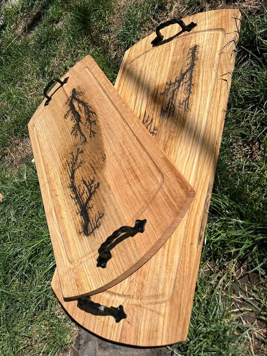 Platou lemn rustic Bacau • OLX.ro