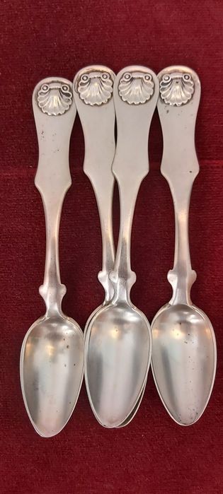 Set 4 linguri vechi, argint 750, marcaj 12 Bucuresti Sectorul 1 • OLX.ro