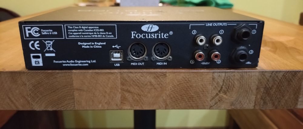 Placa sunet Focusrite saffire 6 usb, 4 out 2 in, usb 1.1 Arad • OLX.ro