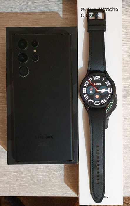 Galaxy S22 Ultra 256GB si Galaxy Watch 6 Classic LTE 47mm Sinca Veche ...