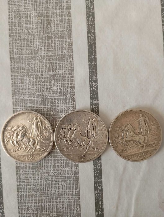 Monede argint 2 lire quadrilia Brasov • OLX.ro