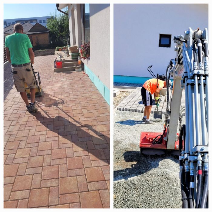 Montaj pavaj,dale,rigole,peisagistică ,amenajari exterioare,excavații ...