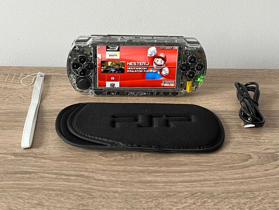 Joc copii Sony PSP Playstation 190 jocuri+husa Minecraft,NFS,GTA,Mario ...