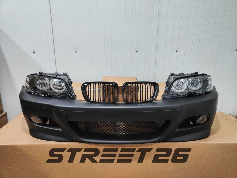 Pachet Bara Fata M3 BMW E46 COUPE NFL (1999-2003) si faruri Angel Eyes ...