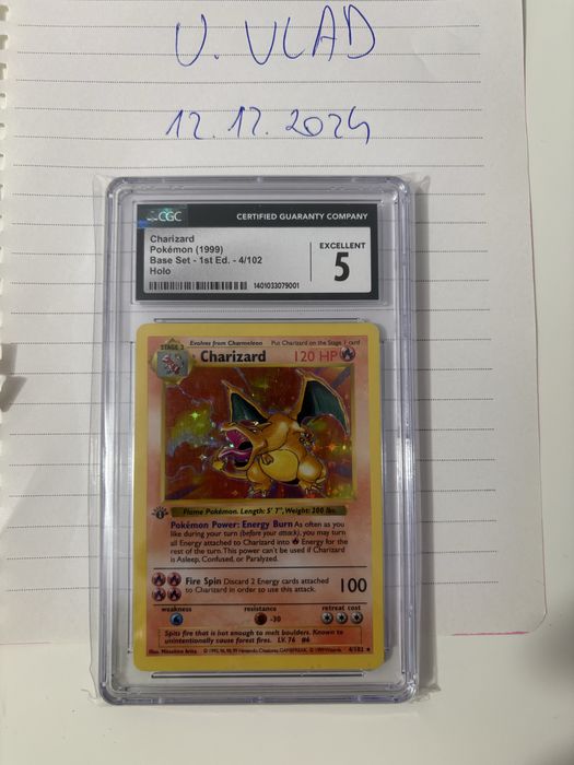 Pokemon Charizard first edition shadowless Ploiesti • OLX.ro