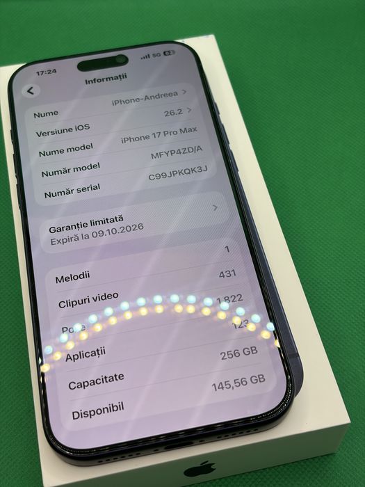 IPhone 17 Pro Max 256Gb Deep Blue Deva • OLX.ro