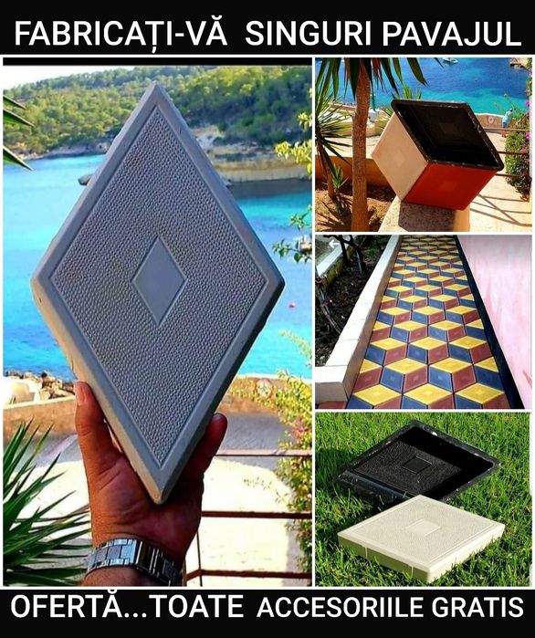 OFERTA matrite pavaj romb 3 d forme pavele constructi borduri black ...