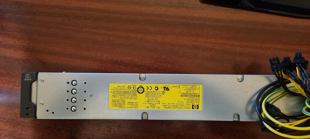Sursa server mining 2250W/2400W/2450W HP PLATINUM CABLATA PCI-E 6+2 ...