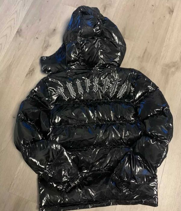 Geaca Trapstar Irongate Neagra cu gluga shiny black Central Cee ...