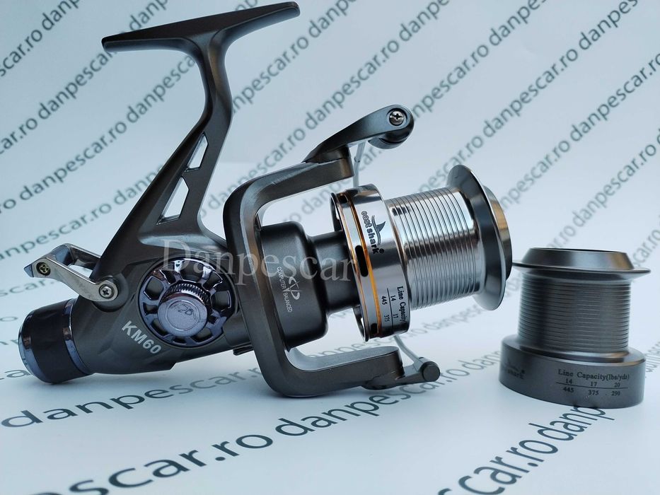 SET 4 Mulinetae EASTSHARK KM60 tambur long cast BAITRUNNER 0,32/450M ...