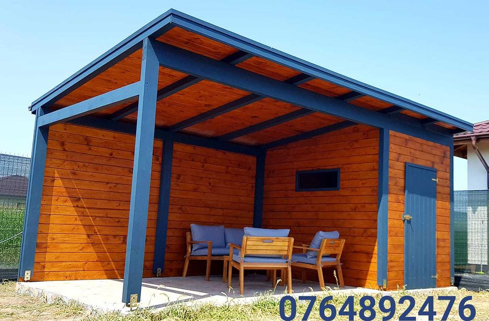 Foisor terasa pergola pavilion de lemn Bucuresti Ilfov montaj 4 ore ...