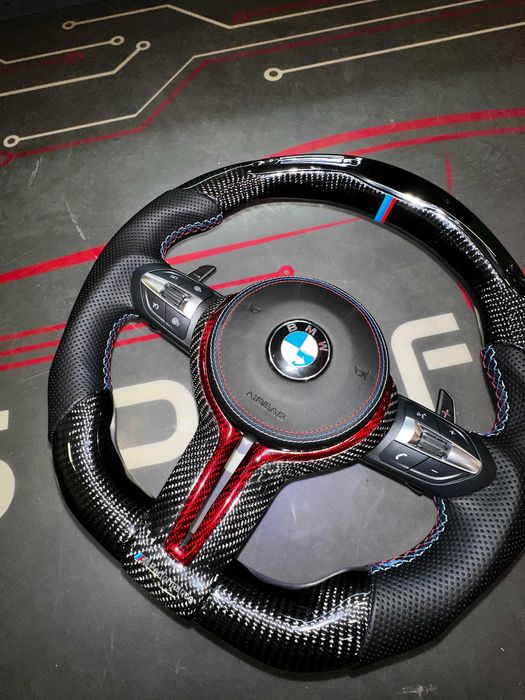Volan BMW M CARBON / LED / Vibratii / Incalzire / DISTRONIC! SERIA F/E ...