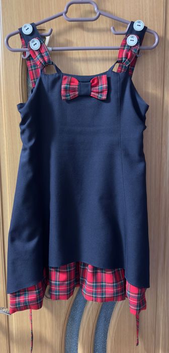 Uniforma școlară Evel Mod, model “Camelia - fundă”, bleumarin, 34 ...