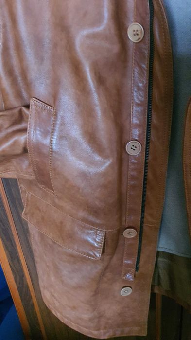 Haina piele bizon Constanta • OLX.ro
