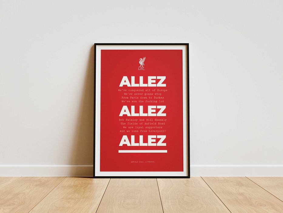 Poster Liverpool FC, Allez, Allez, Allez. Cadou pentru fani. Bucuresti ...