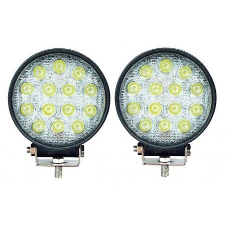 Proiector led 48w off road/ lucru/ patrat sau rotund spot 12v Voluntari ...