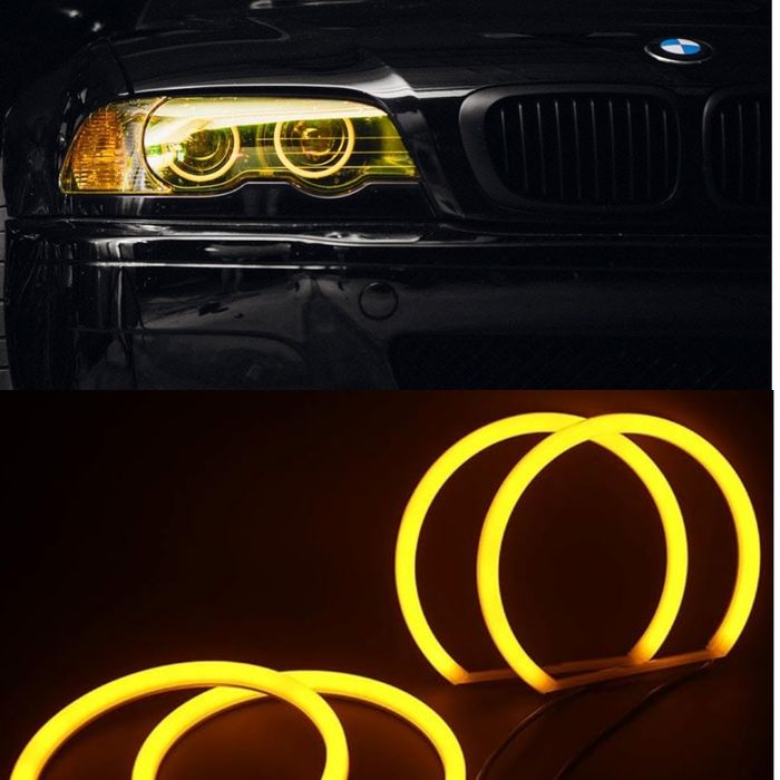 БМВ E36,E46,E38,E39 Cotton led ангелски очи, angel eyes оранжеви BMW гр. София Люлин - център ...
