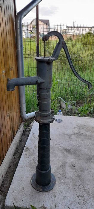 Pompa manuala pentru gradina, apa potabila, verde, fonta, H 66 cm ...