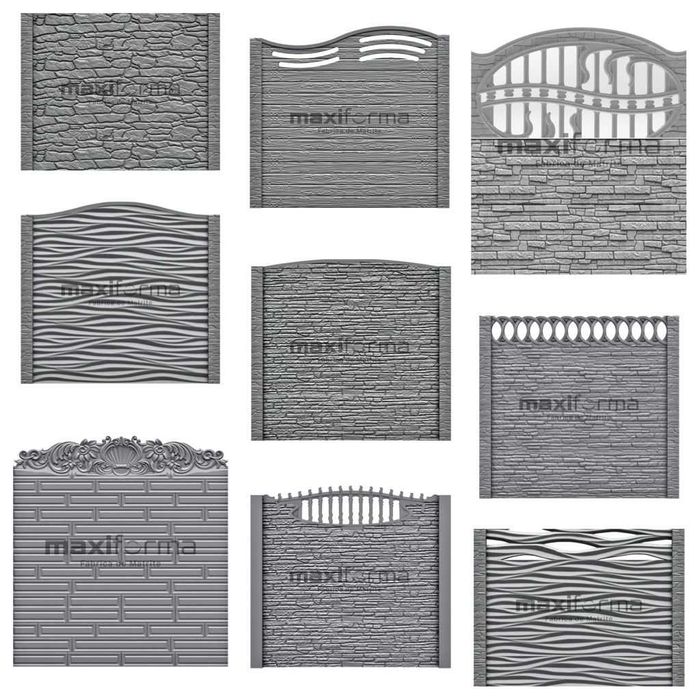 Matrite forme gard stalpi panouri 3D piatra decorativa cruci pavaj ...