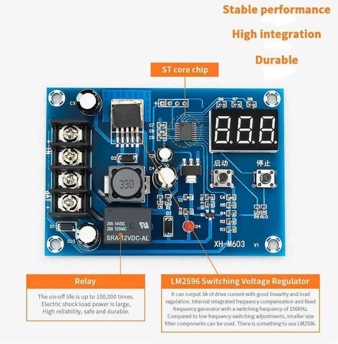 Regulator controller incarcare modul acumulatori 12-24V XH-M603 Iasi ...