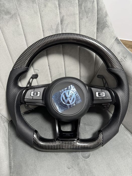 Volan Nou VW Volkswagen Carbon R GTI GTD Golf 5 6 7 Passat CC B6 B7 B8 ...